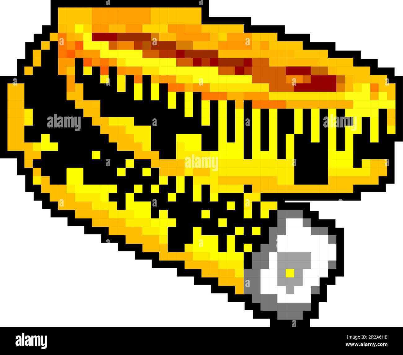 instrument yellow measuring tape game pixel art vector illustration ...