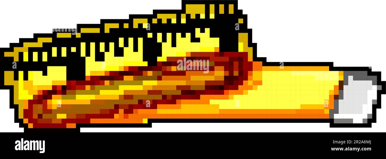 tool yellow measuring tape game pixel art vector illustration Stock ...