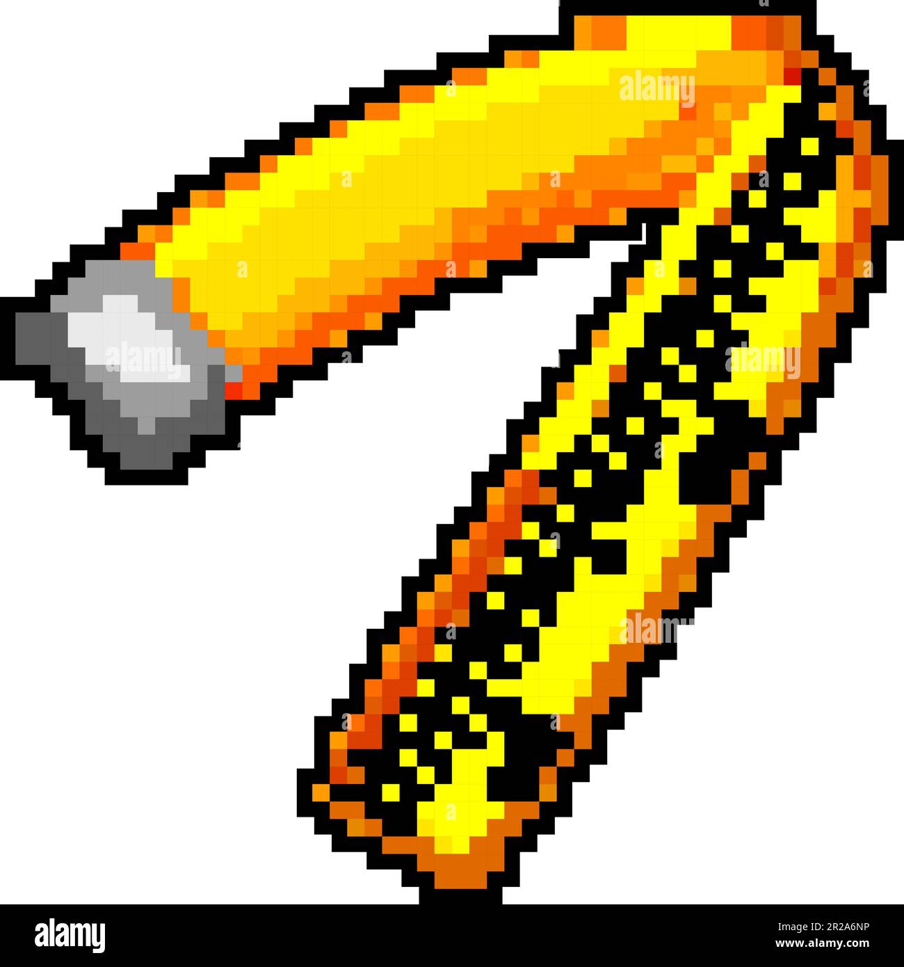 ruler yellow measuring tape game pixel art vector illustration Stock ...