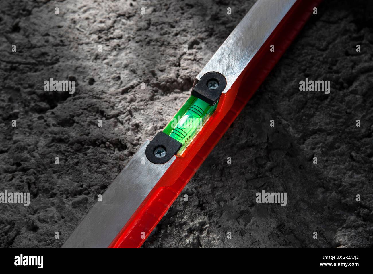 Measuring tool of rectangular shape made of plastic and metal with ...