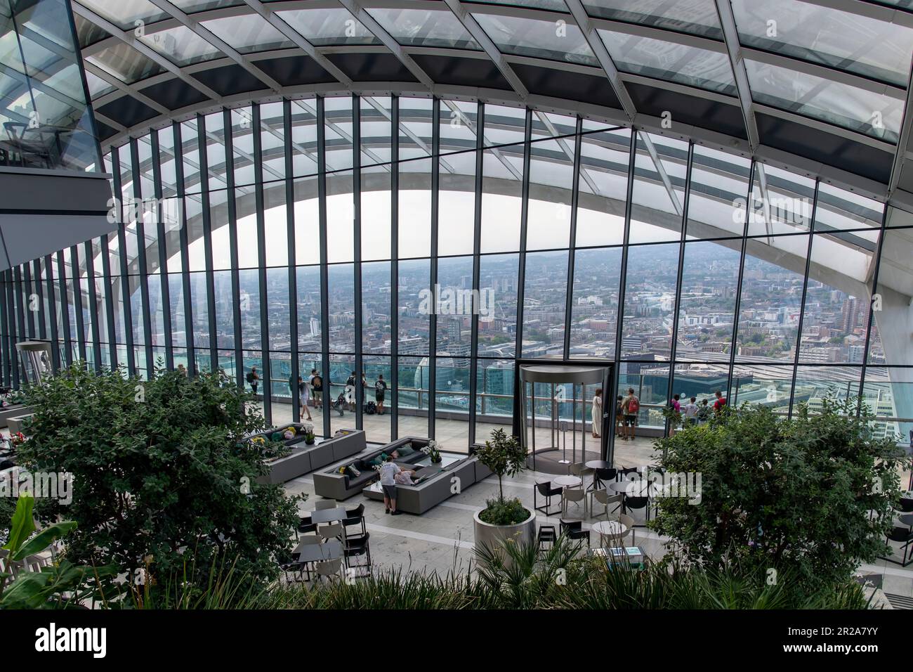 London, England-August 2022; High level view of South London through ...