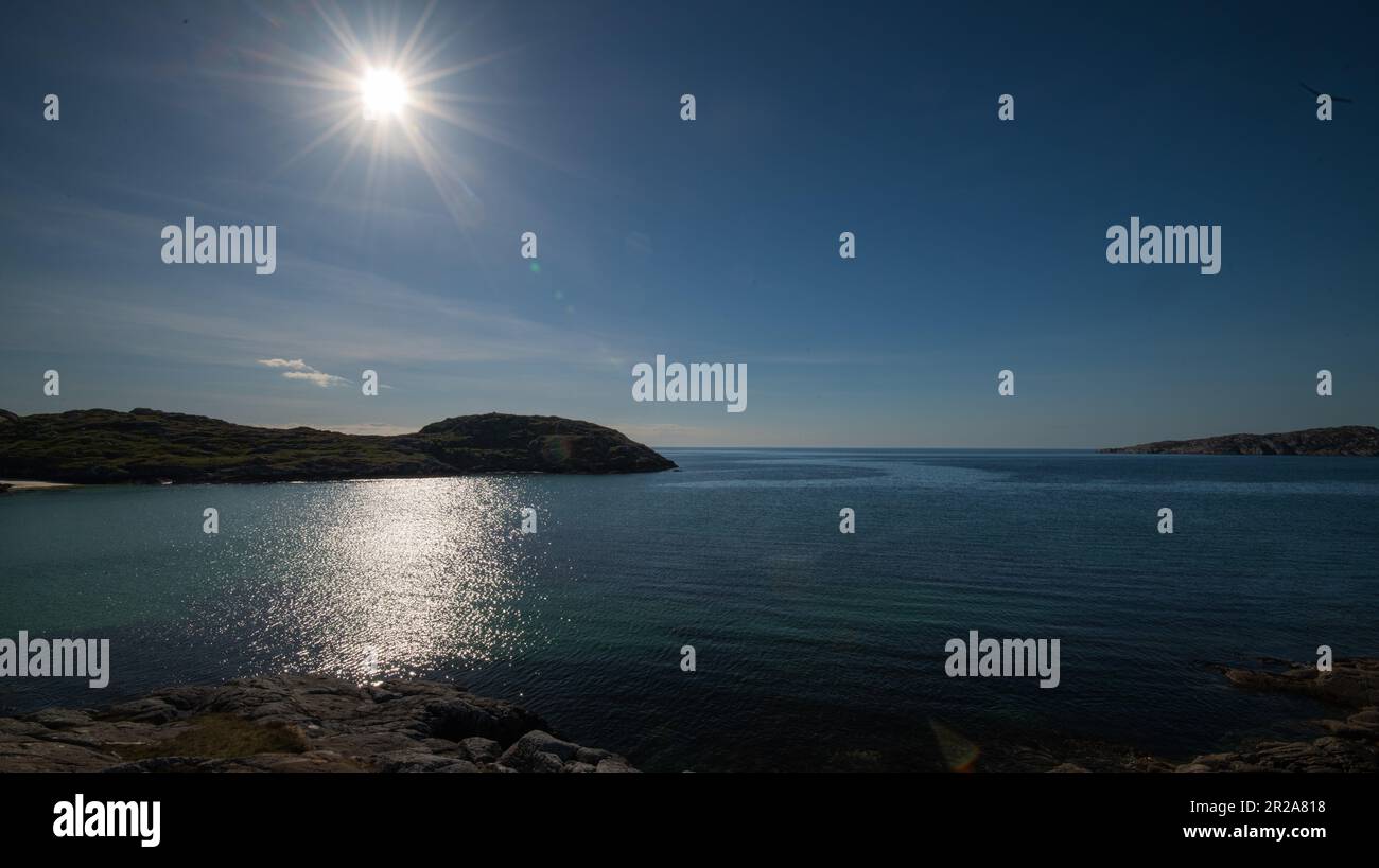 Achmelvich Beach - picturesque beach on the NC500 in Assynt Stock Photo ...