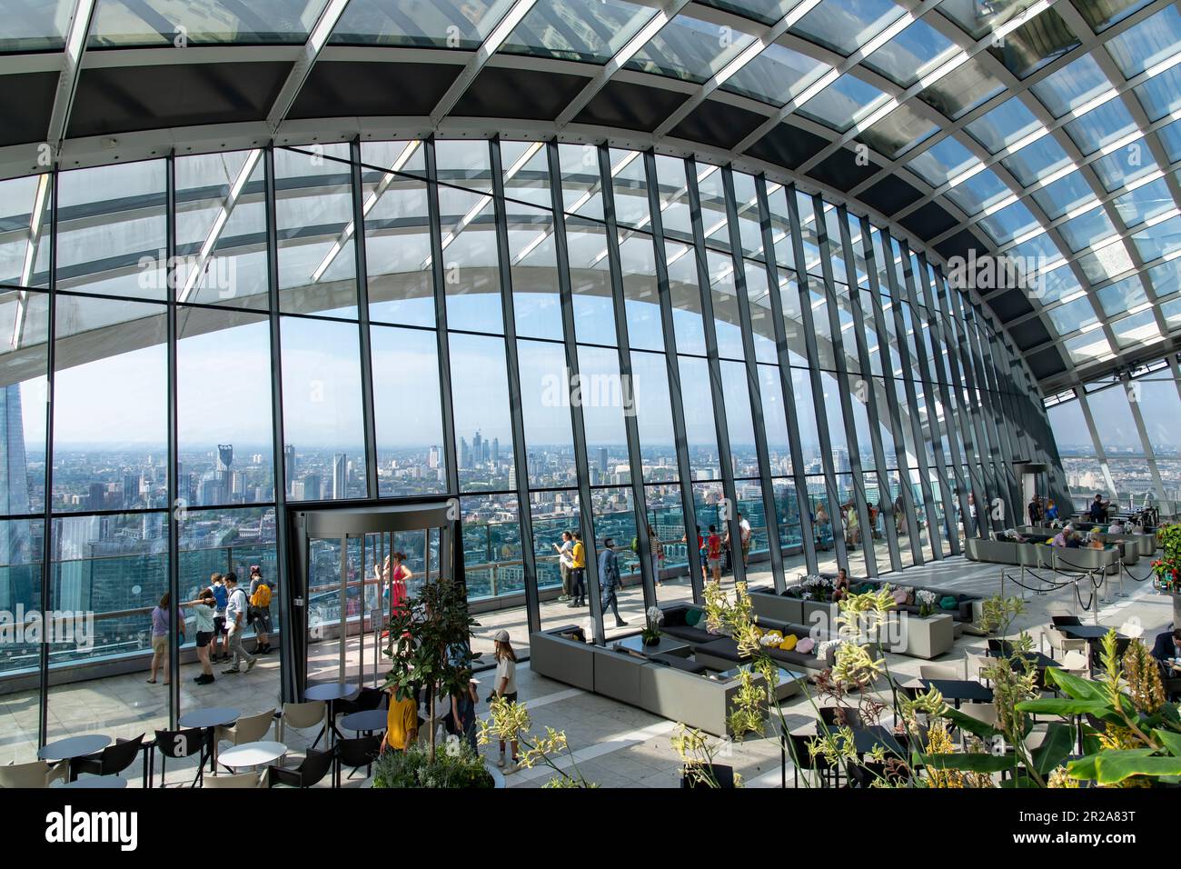 London, England-August 2022; High level view of South London through ...