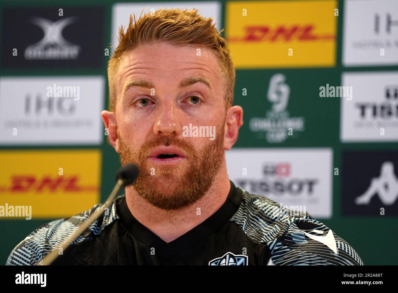 Glasgow Warrior' Kyle Steyn during a press conference at the Aviva ...