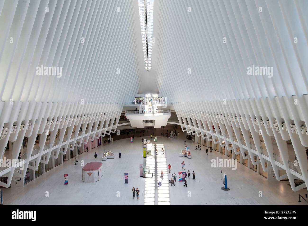 New York City, NY, USA-August 2022; Interior view of roof with skylight ...