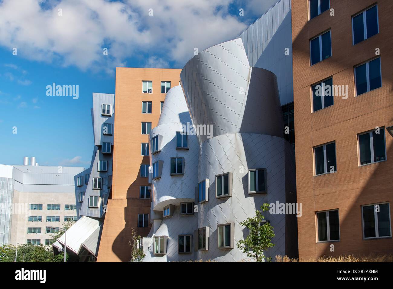 Boston, MA, USA-August 2022; Low angle view of Ray and Maria Stata ...