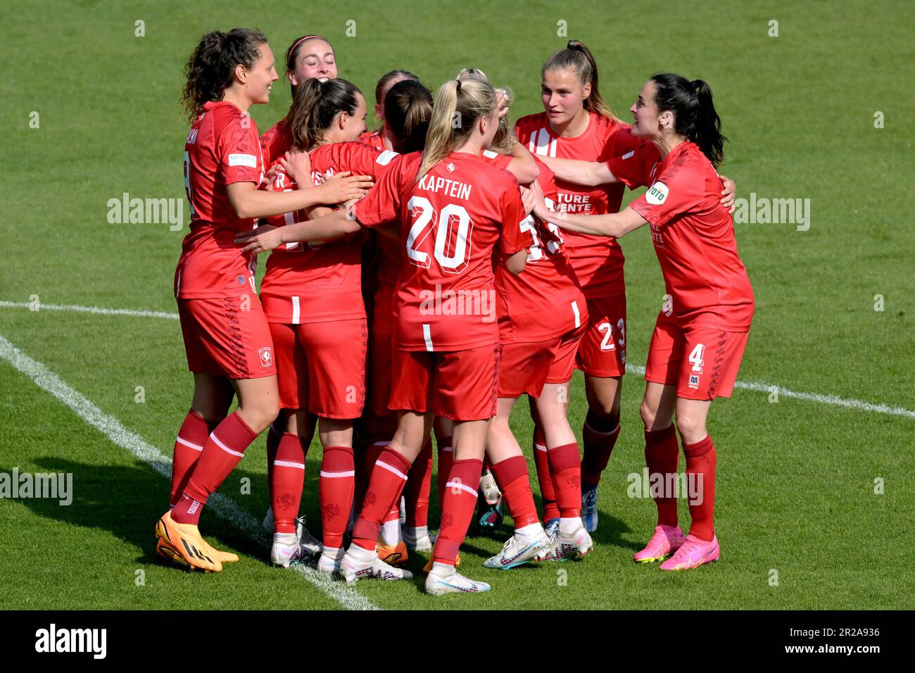 THE HAGUE - Kim Everaerts of FC Twente celebrates the 2-0 with her ...