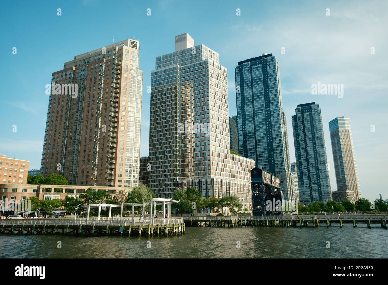 Modern buildings on the waterfront in Long Island City, Queens, New ...