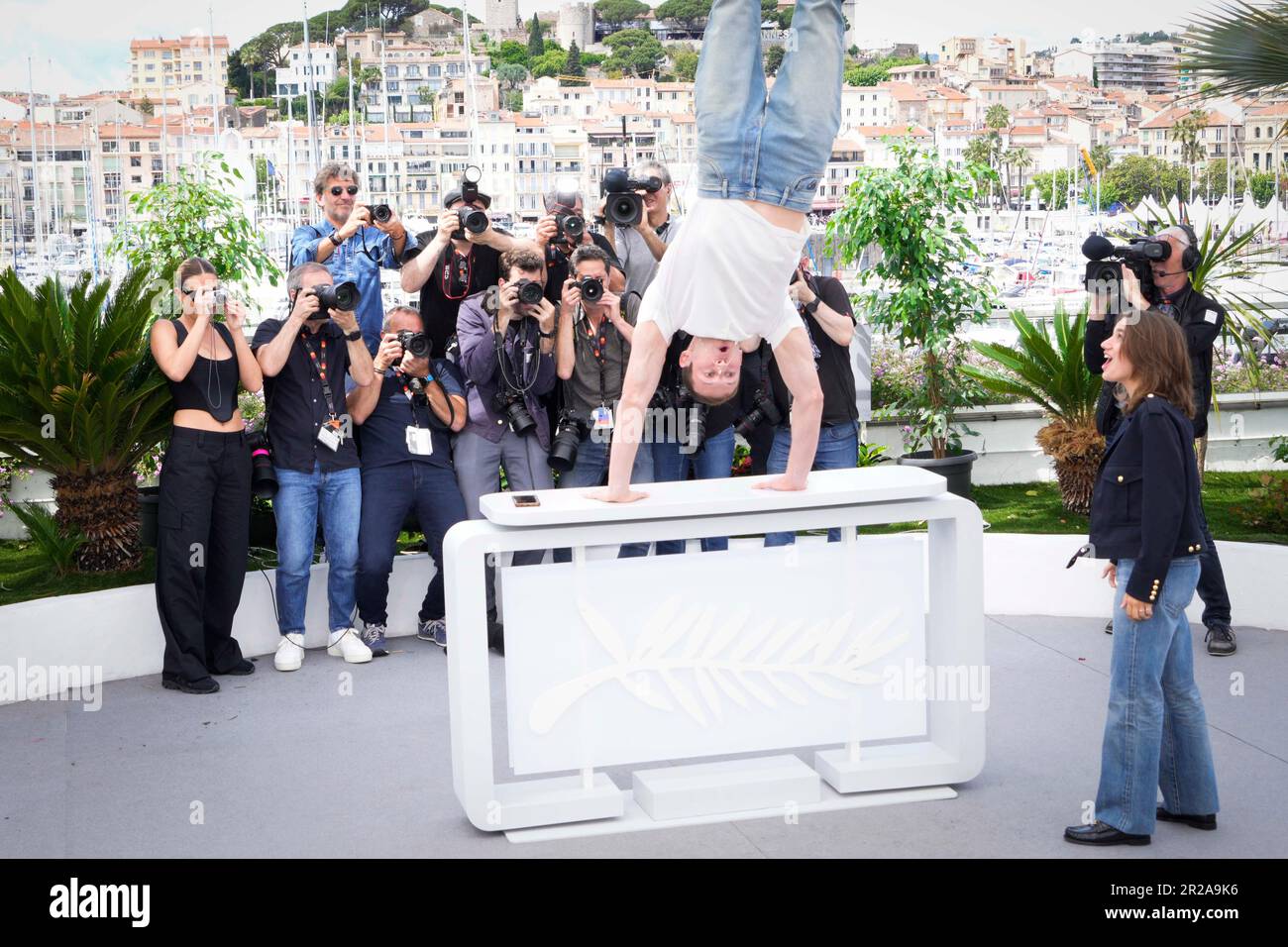 Cannes, France. 18th May, 2023. Adele Exarchopoulos Tom Mercier and ...