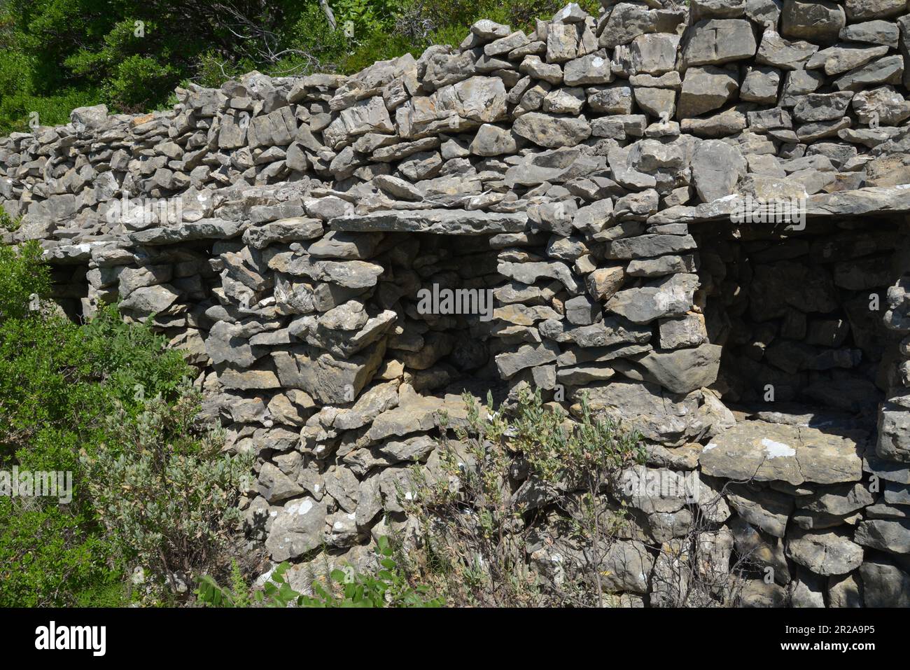 Hives in a wall of bees in Provence Stock Photo - Alamy