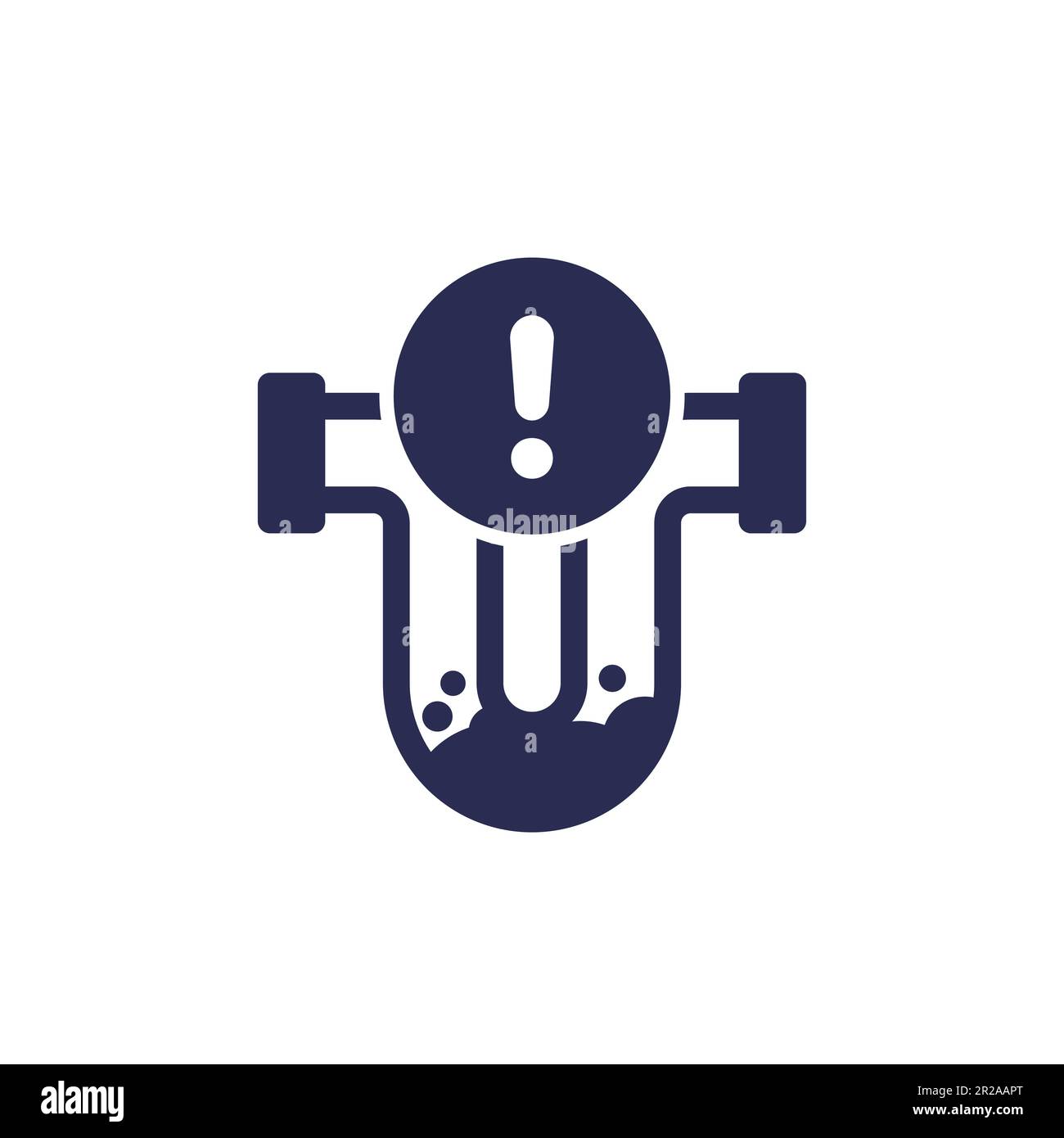 Clog in pipe warning icon Stock Vector Image & Art - Alamy