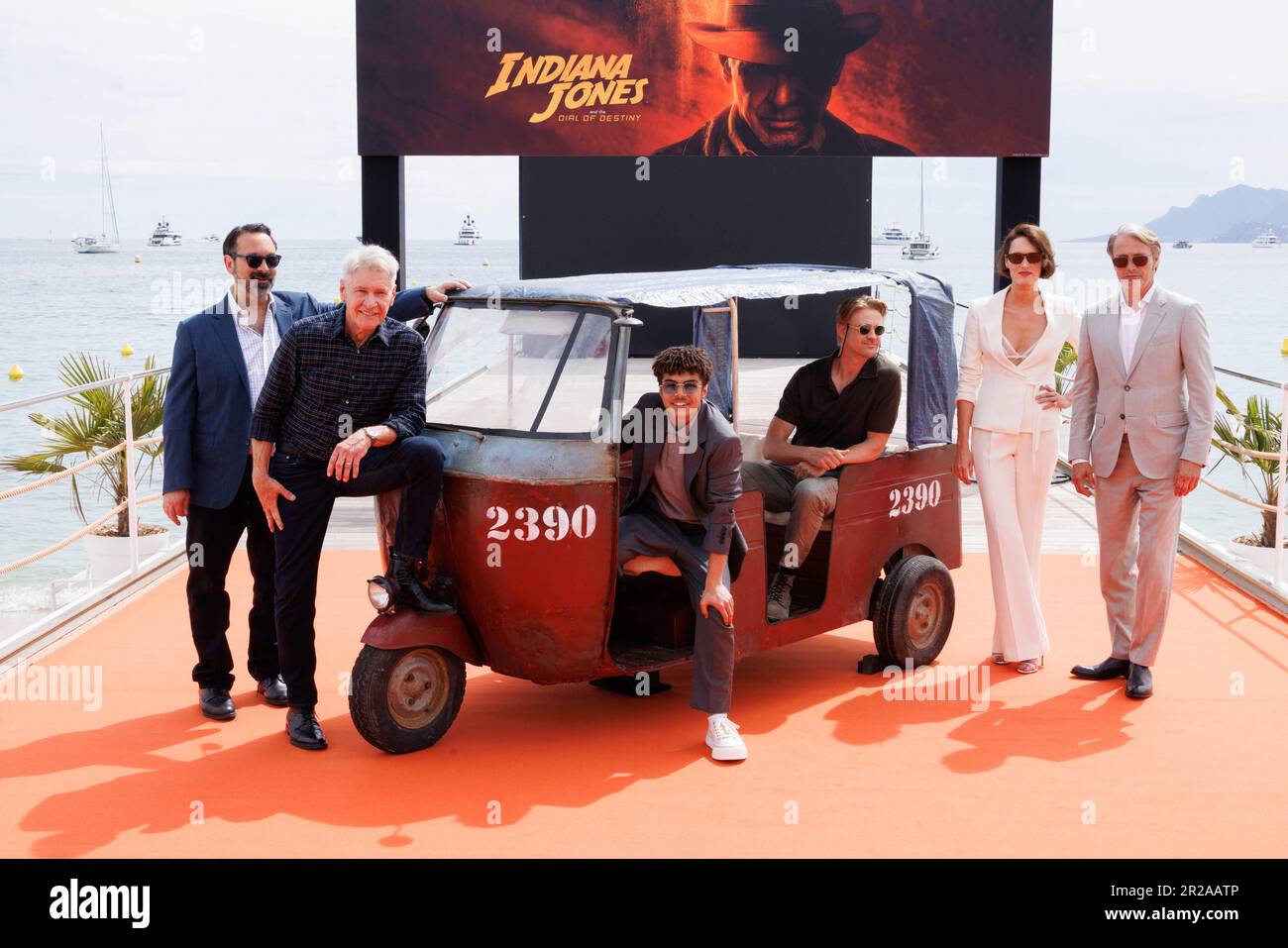 Cannes, France. 18th May, 2023. James Mangold, Harrison Ford, Ethann ...