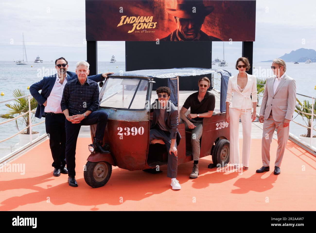 Cannes, France. 18th May, 2023. James Mangold, Harrison Ford, Ethann ...