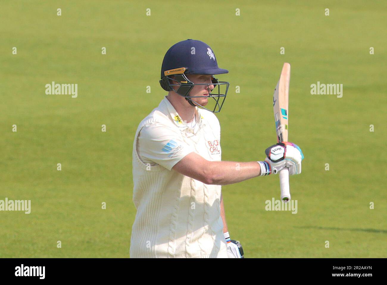 18 May , 2023, London, UK. Kent’s Joey Evison gets his fifty as Surrey ...