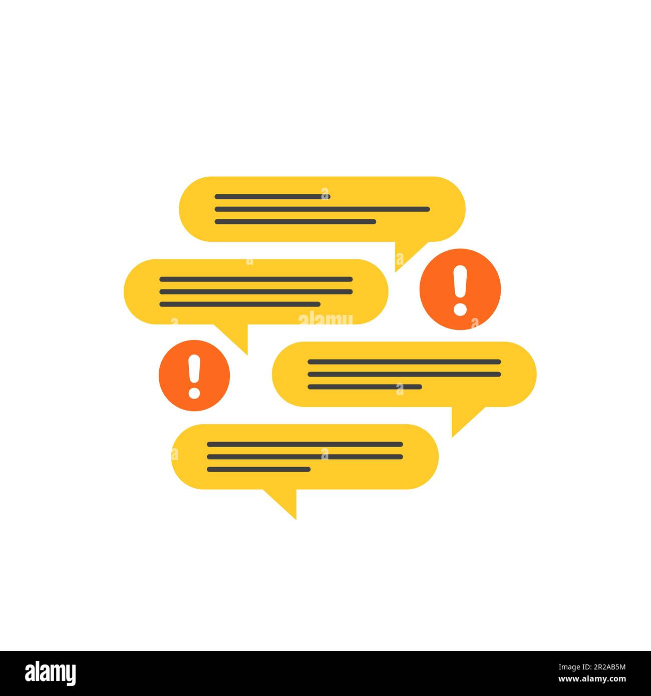 New chat messages flat hi-res stock photography and images - Alamy