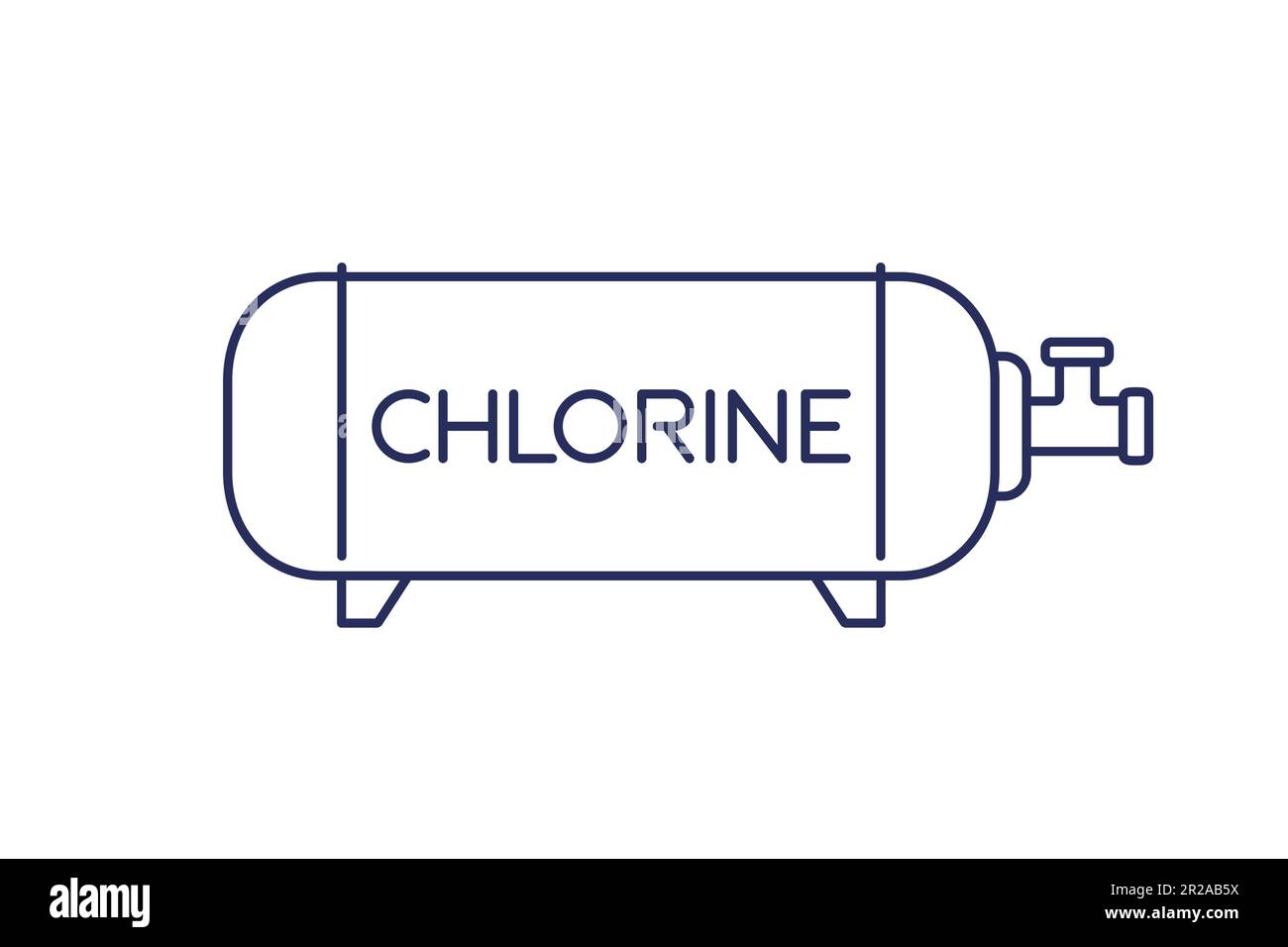 Chlorine gas cylinder or tank line icon Stock Vector Image & Art - Alamy