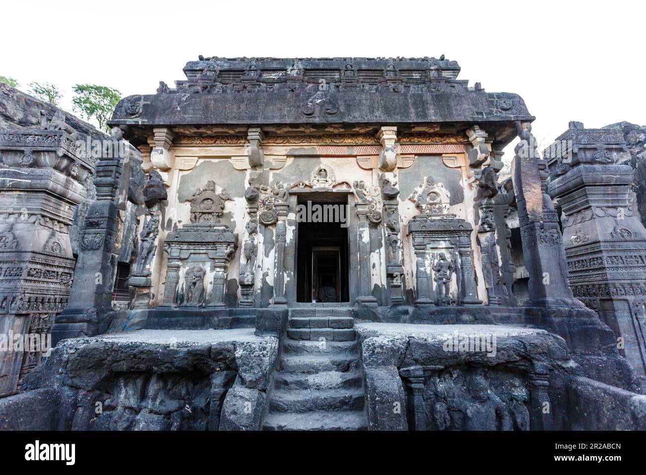 Exterior of the Kailasa temple, Ellora caves, Maharashtra, India, Asia ...