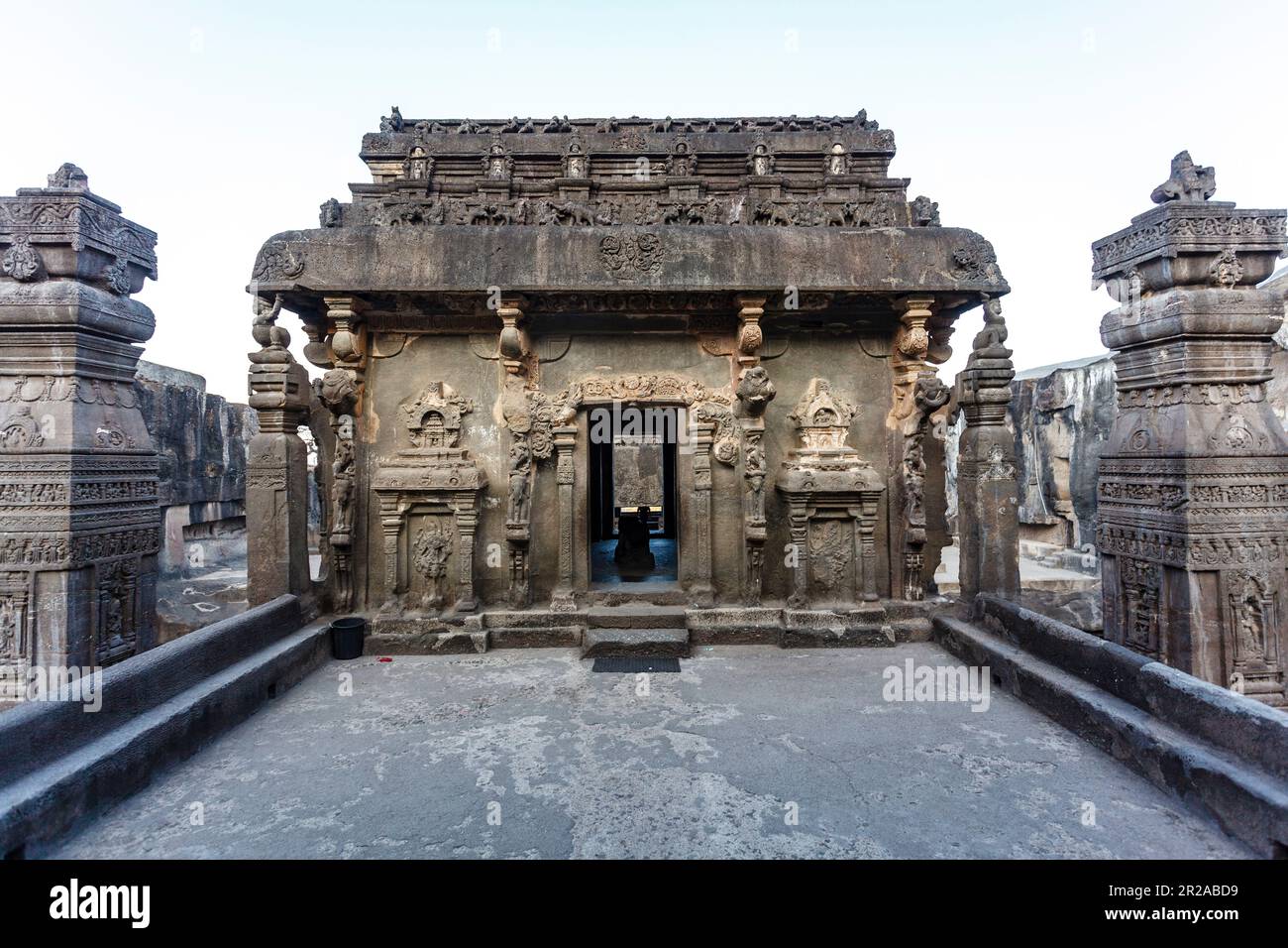 Exterior of the Kailasa temple, Ellora caves, Maharashtra, India, Asia ...