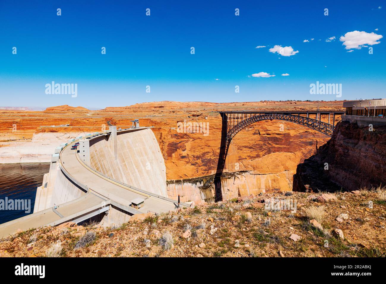 Glen Canyon Dam & Glen Canyon Bridge; Glen Canyon National Recreation ...