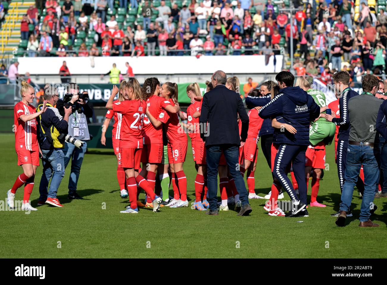 THE HAGUE - FC Twente players after the completion of the TOTO KNVB Cup ...