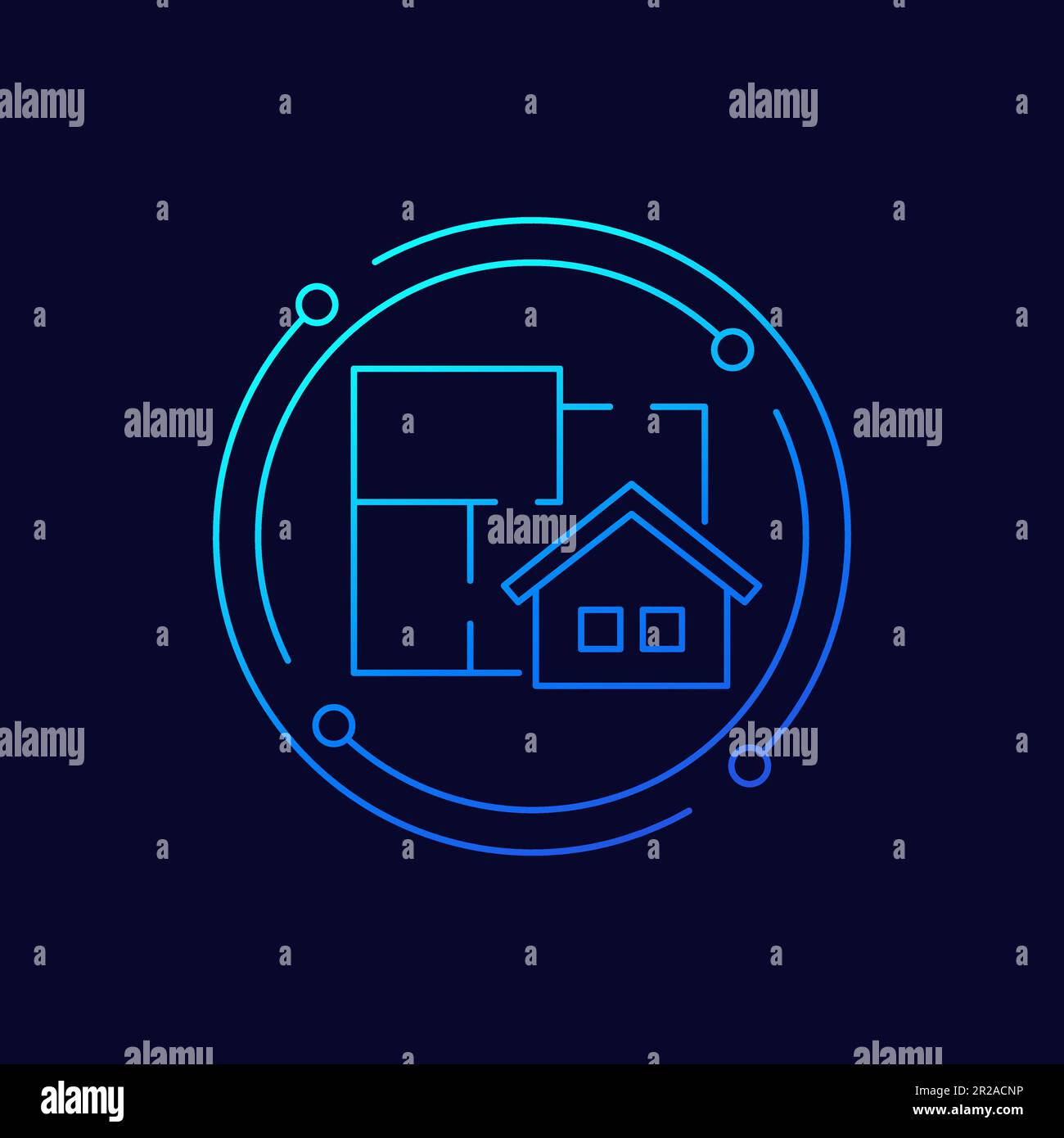 Home plan, room layout icon, linear design Stock Vector Image & Art - Alamy