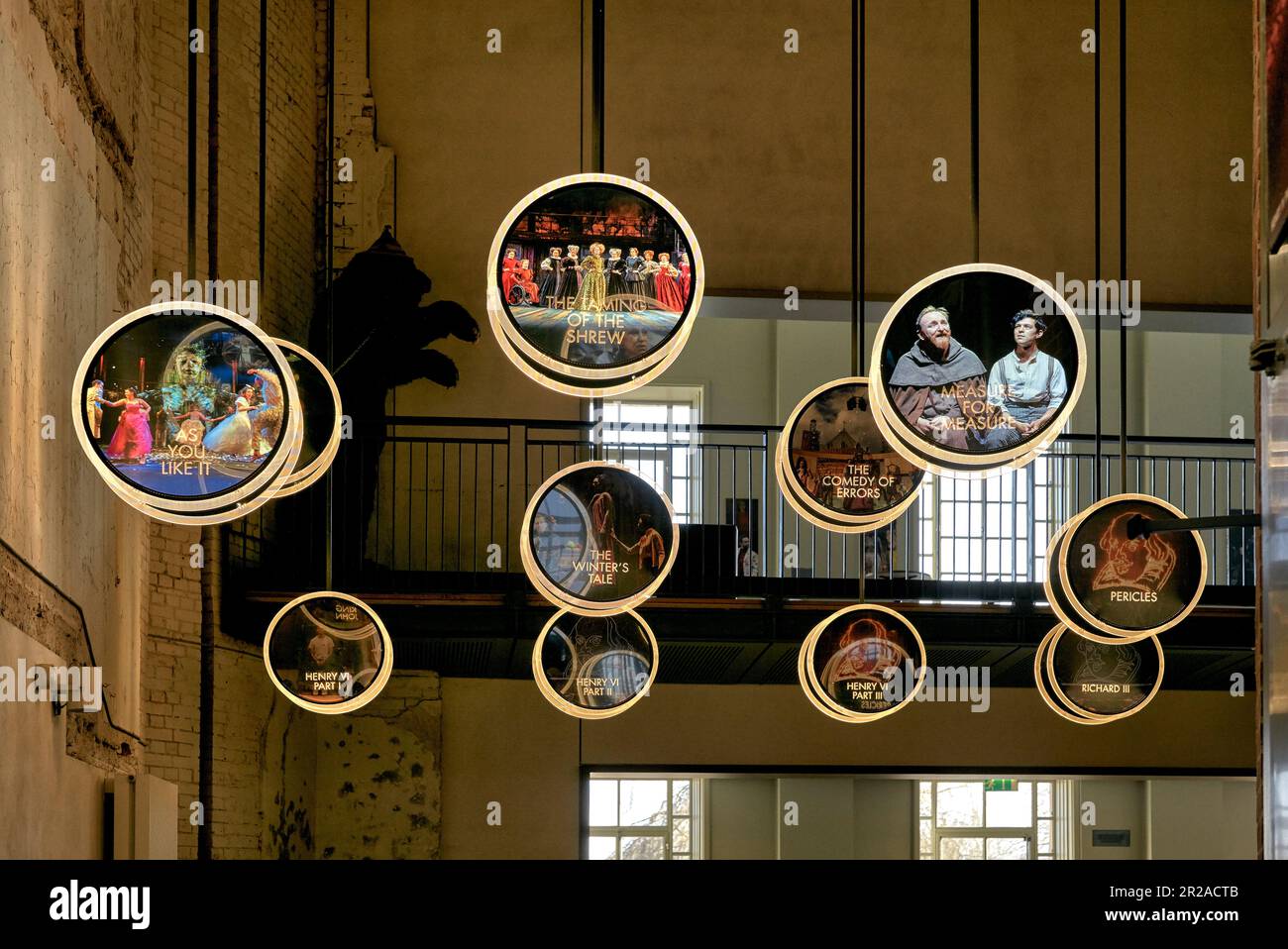 RSC Theatre interior with descriptive ornamental overhead display ...