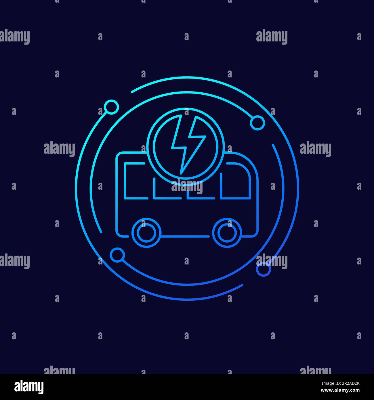 electric bus icon, clean transport linear vector Stock Vector Image ...
