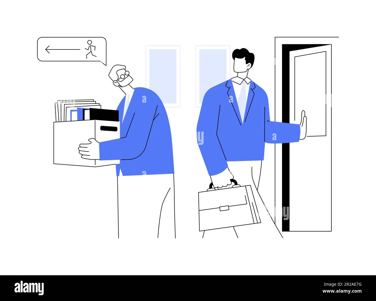 Age discrimination at a workplace abstract concept vector illustration ...