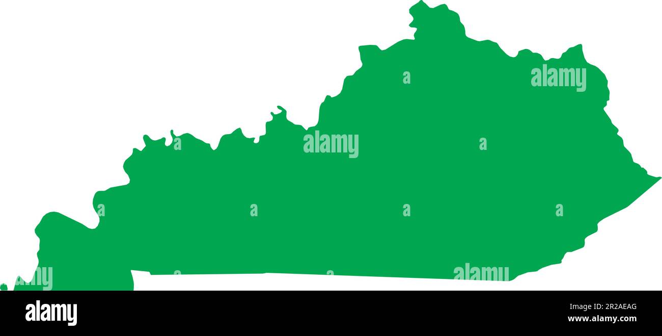 GREEN CMYK color map of KENTUCKY, USA Stock Vector Image & Art - Alamy