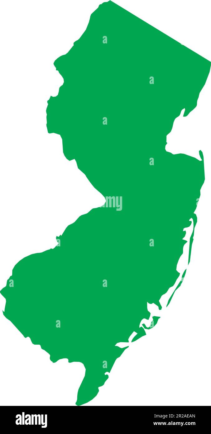 GREEN CMYK color map of NEW JERSEY, USA Stock Vector Image & Art - Alamy