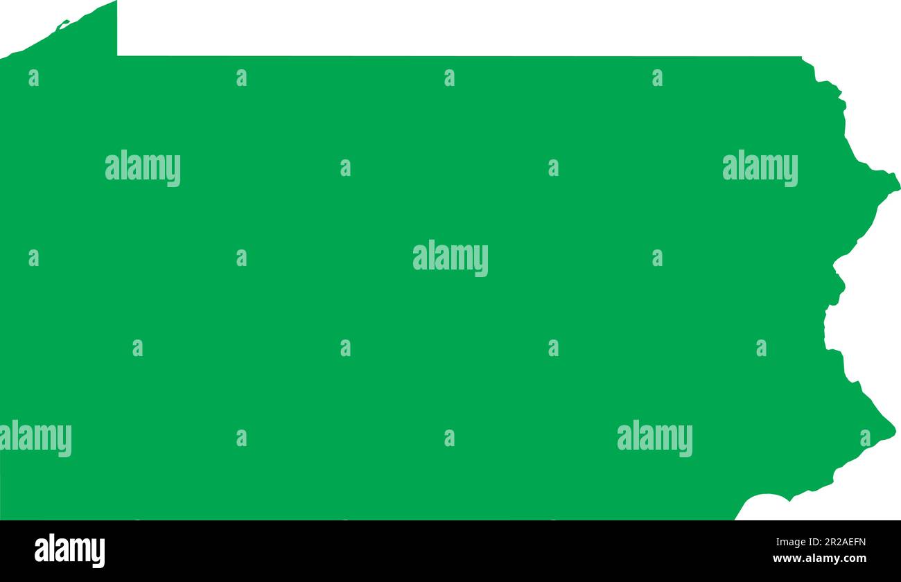 GREEN CMYK color map of PENNSYLVANIA, USA Stock Vector Image & Art - Alamy