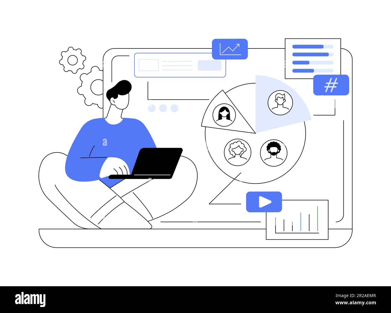 Content manager abstract concept vector illustration Stock Vector Image ...