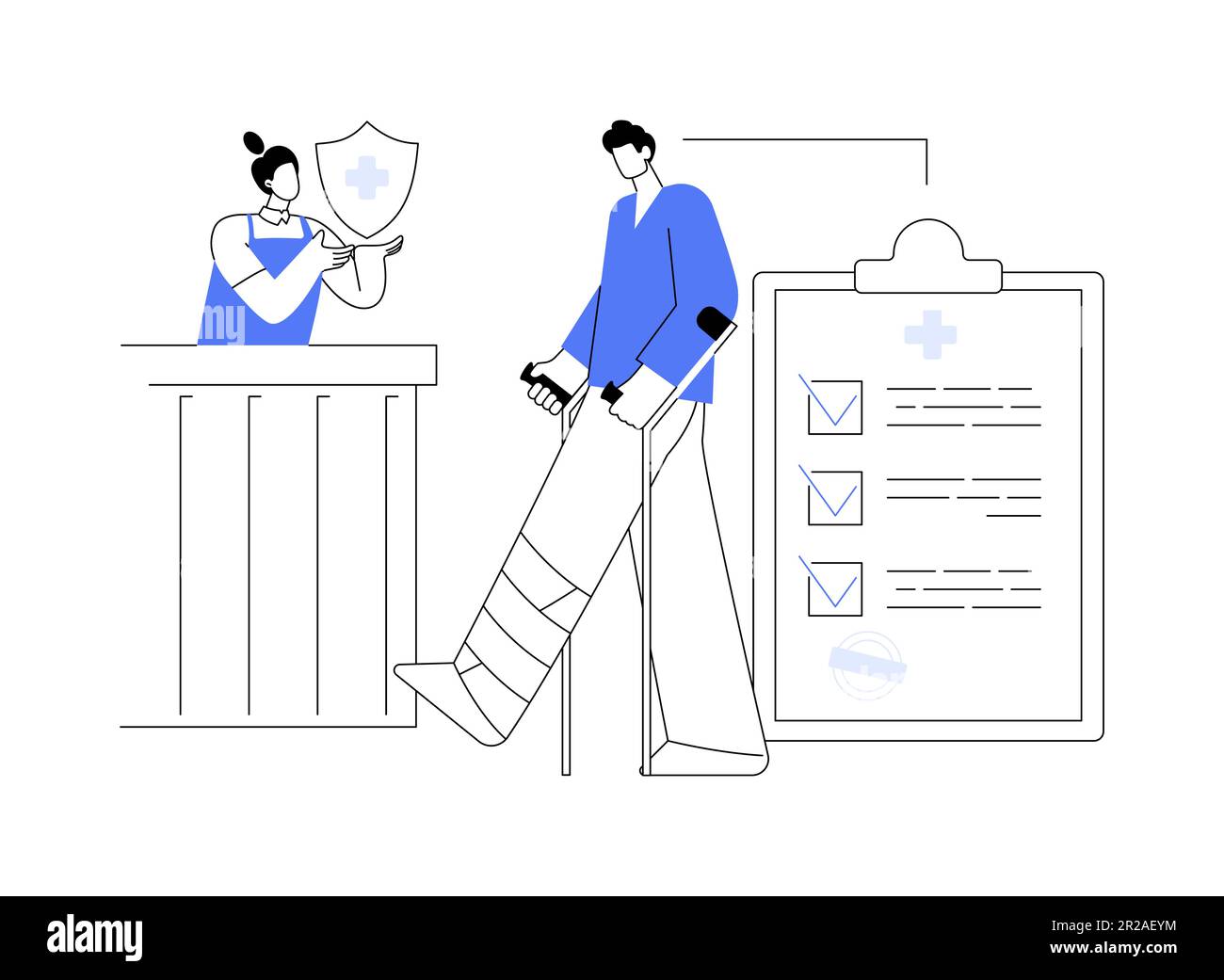 Workplace injury compensation abstract concept vector illustration ...