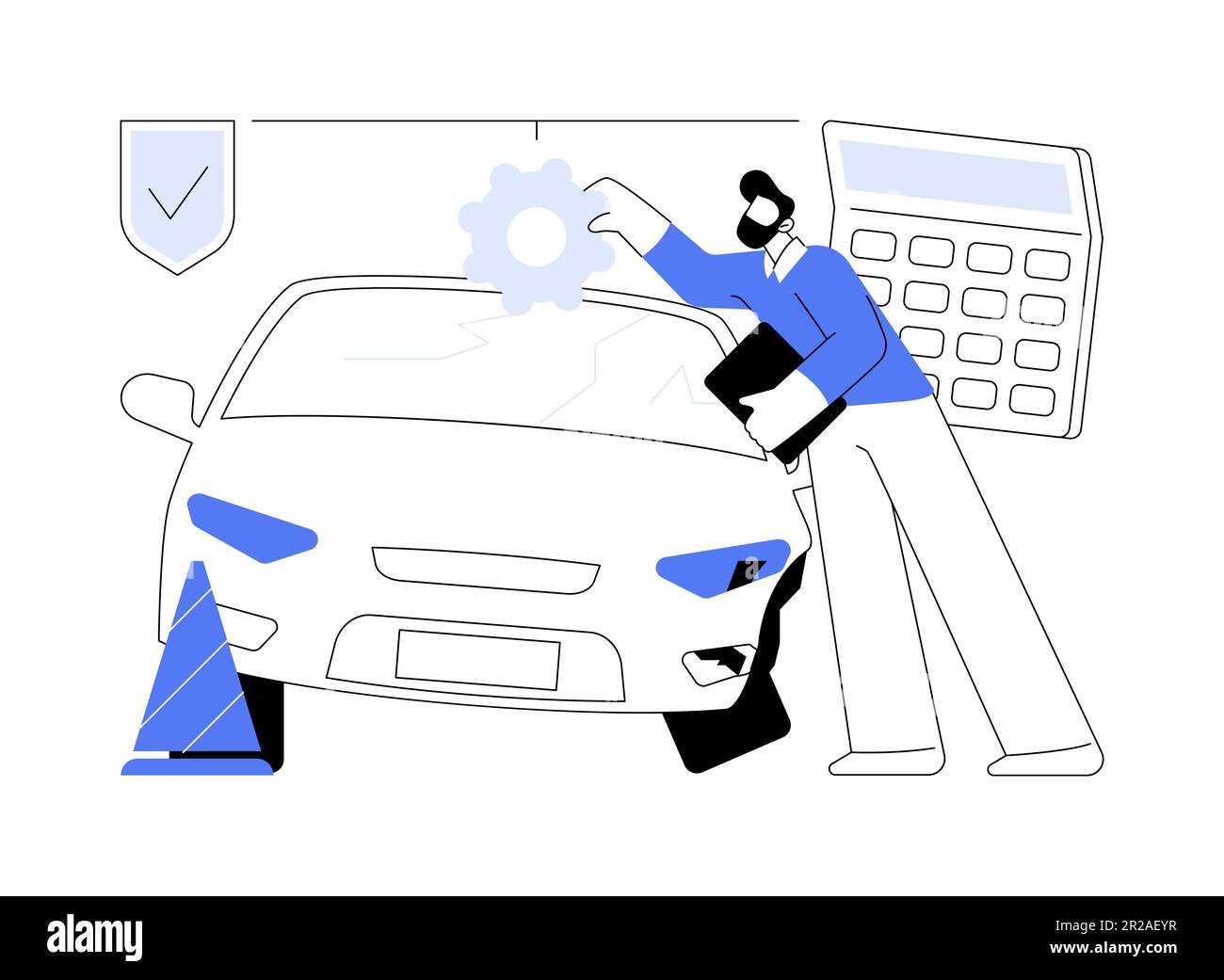 Damage evaluation abstract concept vector illustration Stock Vector ...