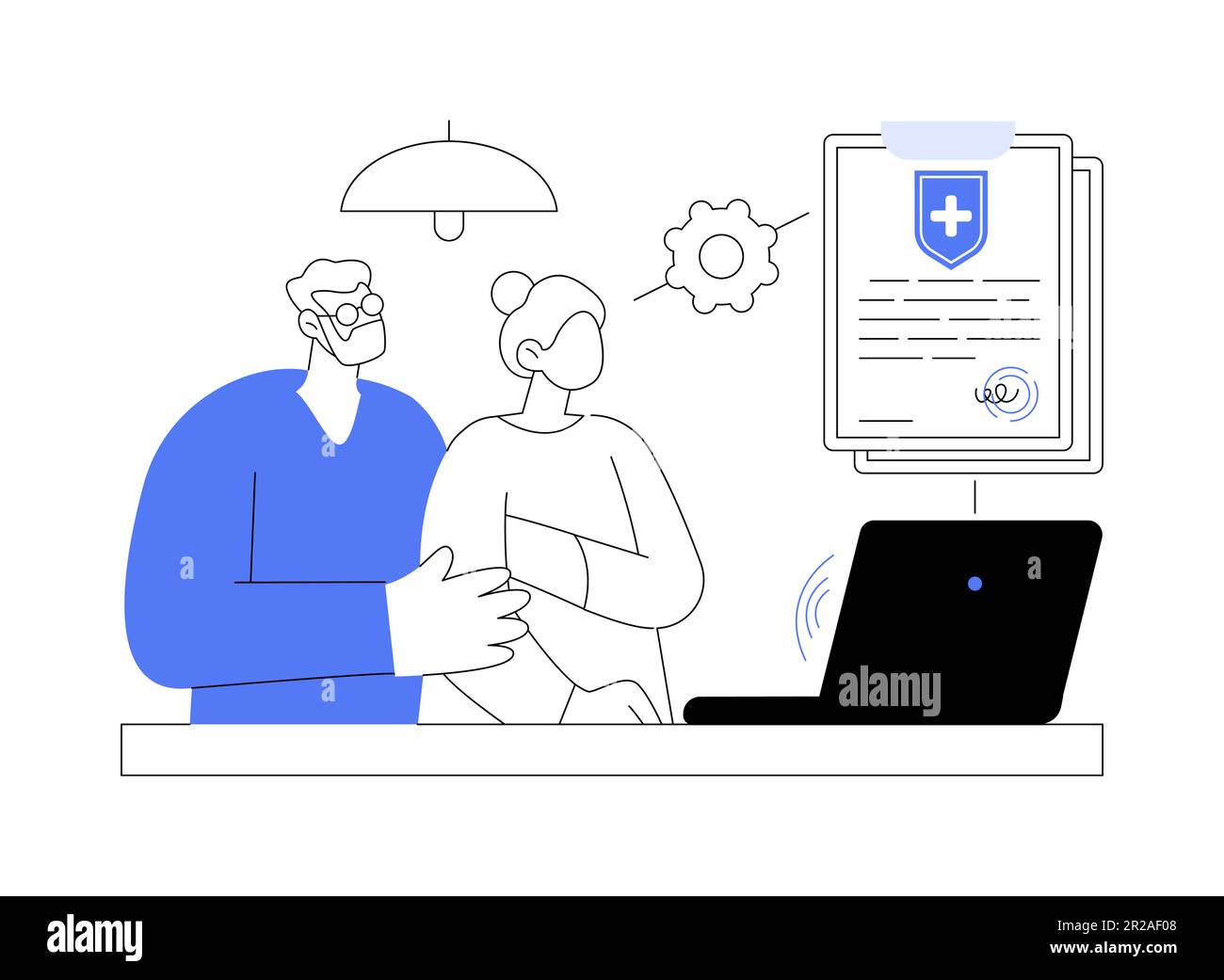 Health insurance for seniors abstract concept vector illustration Stock ...