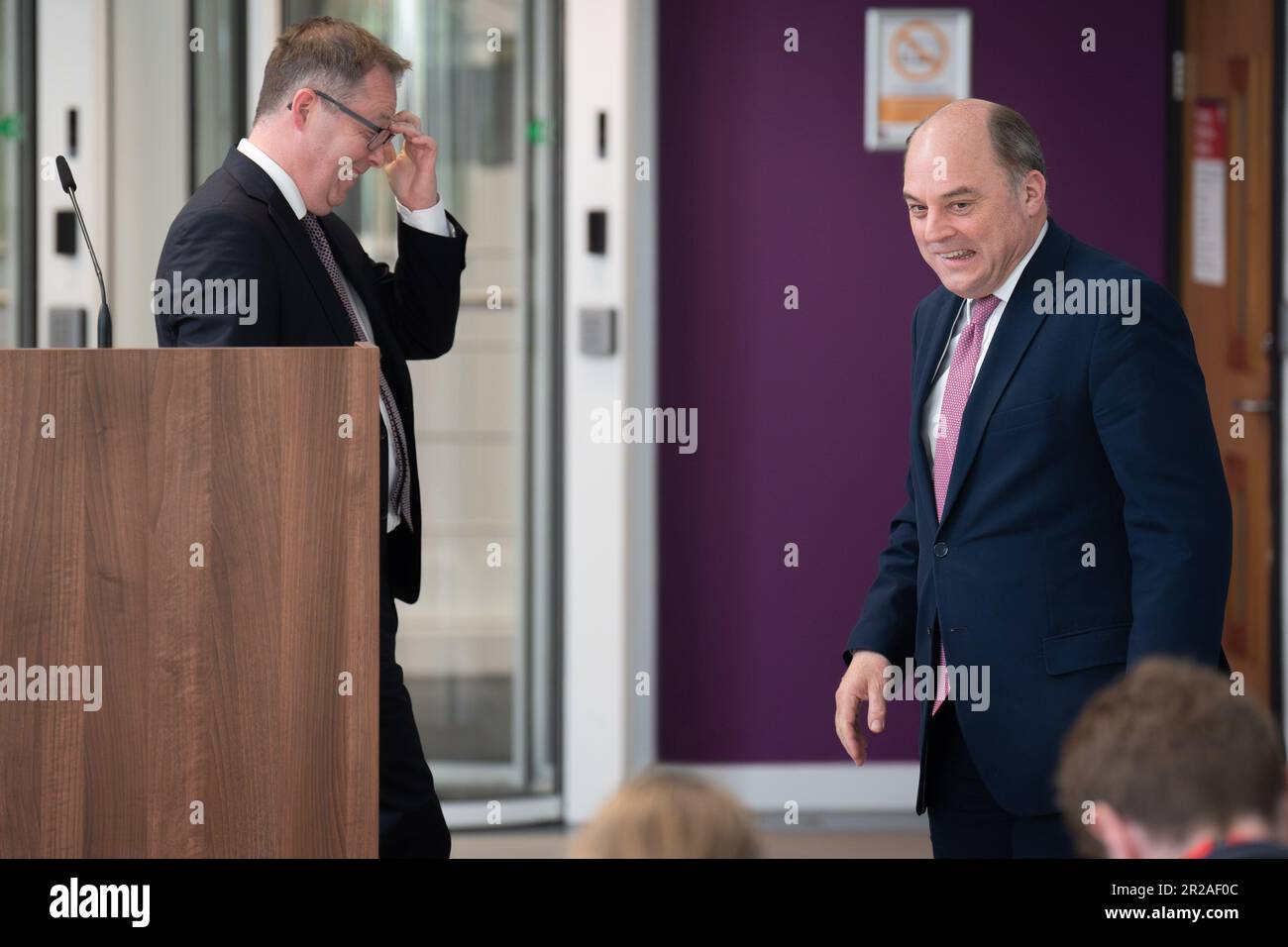 Defence Secretary Ben Wallace (right) during a press conference with ...