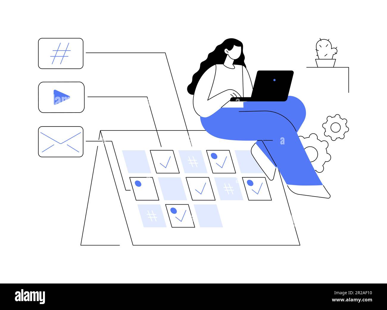 Media planning abstract concept vector illustration Stock Vector Image ...