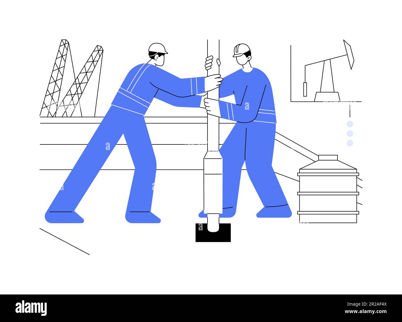 Onshore oil rig Stock Vector Images - Alamy