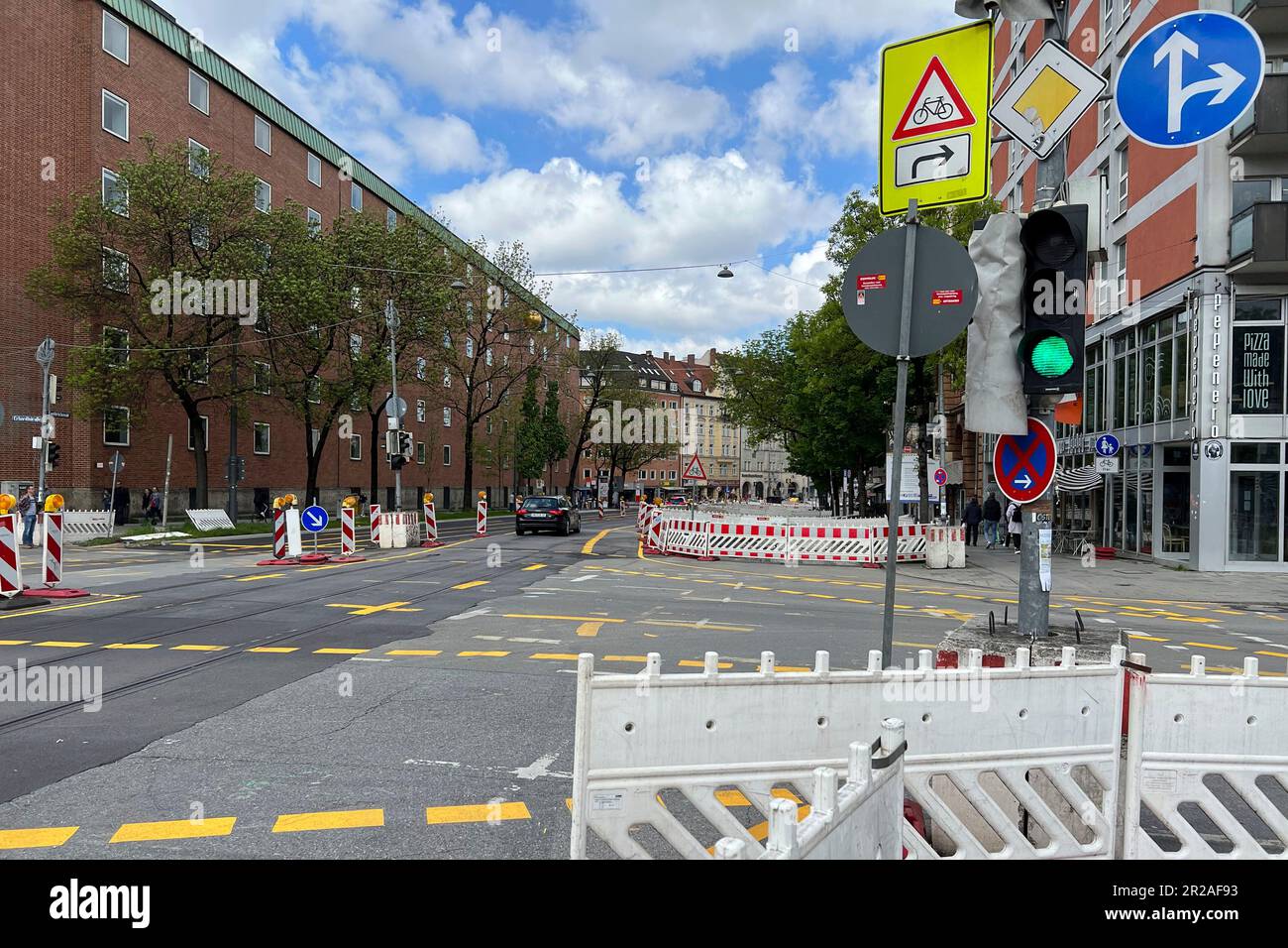 Munich, Deutschland. 18th May, 2023. Large construction site in Munich ...