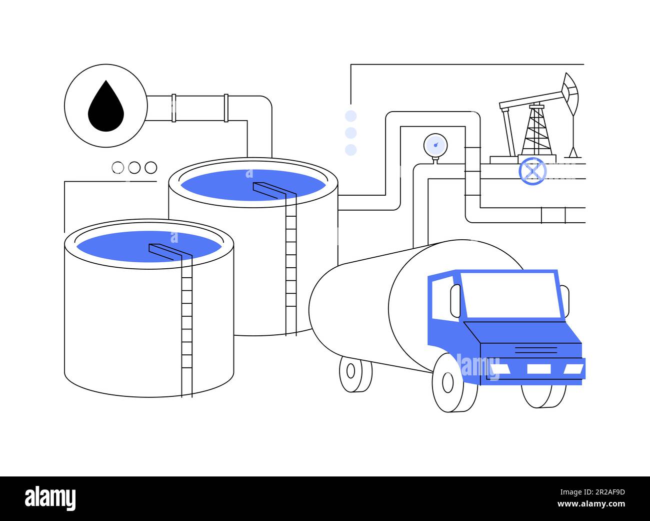 Oil tanks abstract concept vector illustration Stock Vector Image & Art ...