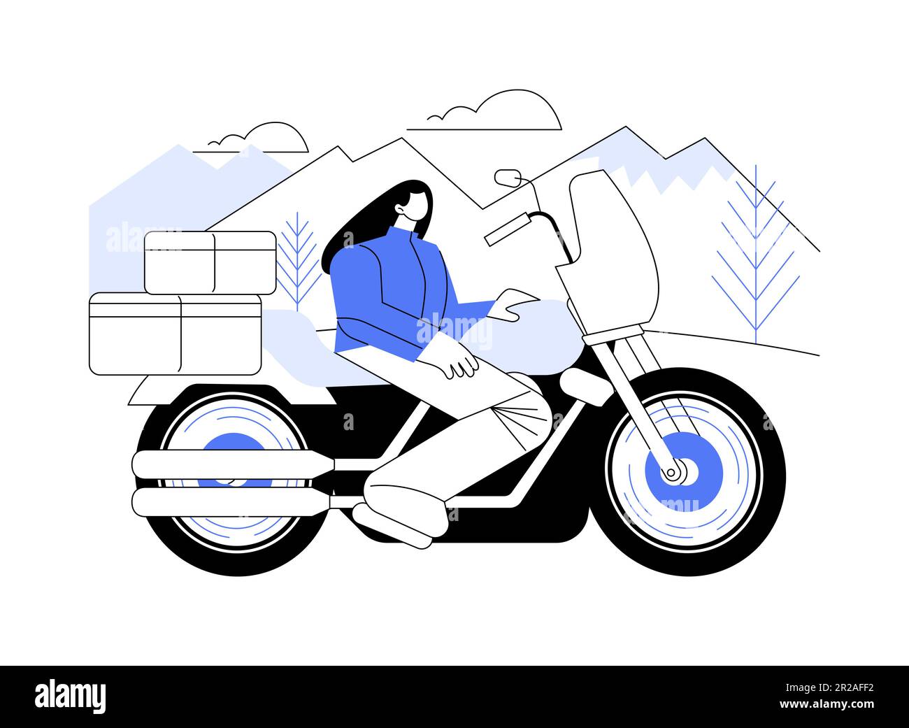 Travel by motorcycle abstract concept vector illustration Stock Vector ...