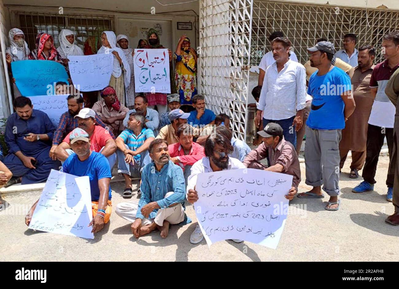 Hyderabad, Pakistan, May 18, 2023. Employees of Sindh Solid Waste ...