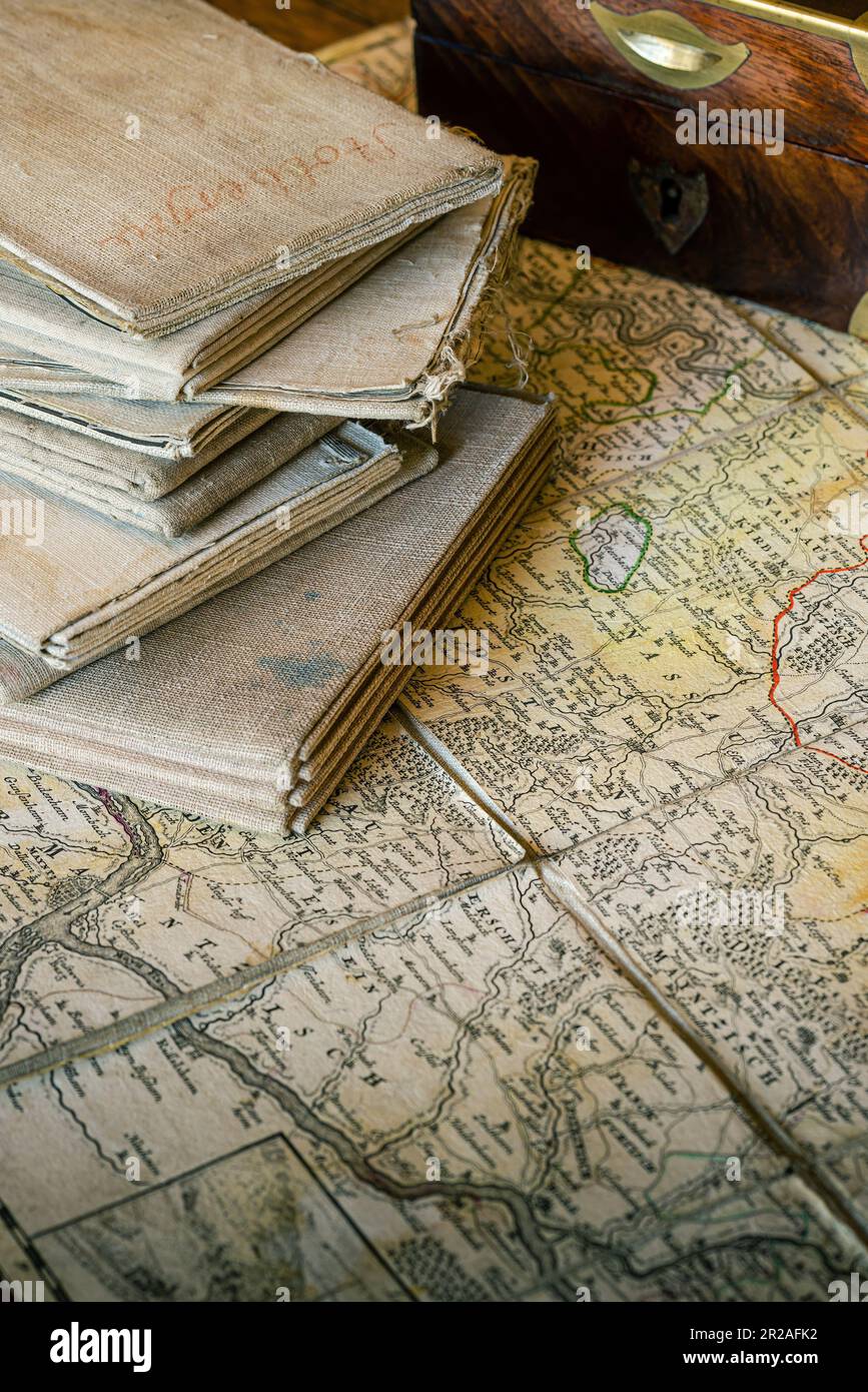 Ancient wooden maps hi-res stock photography and images - Alamy