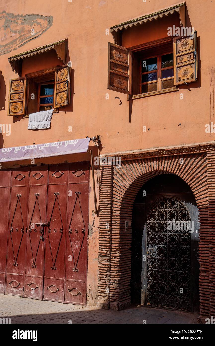 Typical Moroccan House in the Kasbah, Marrakech, Morocco Stock Photo ...