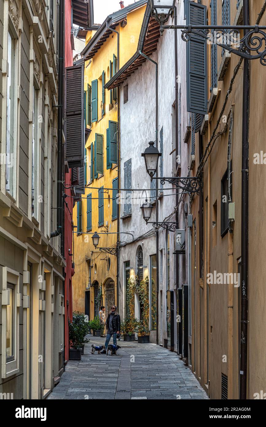 Glimpse of the Via Emilia that crosses the city between medieval ...