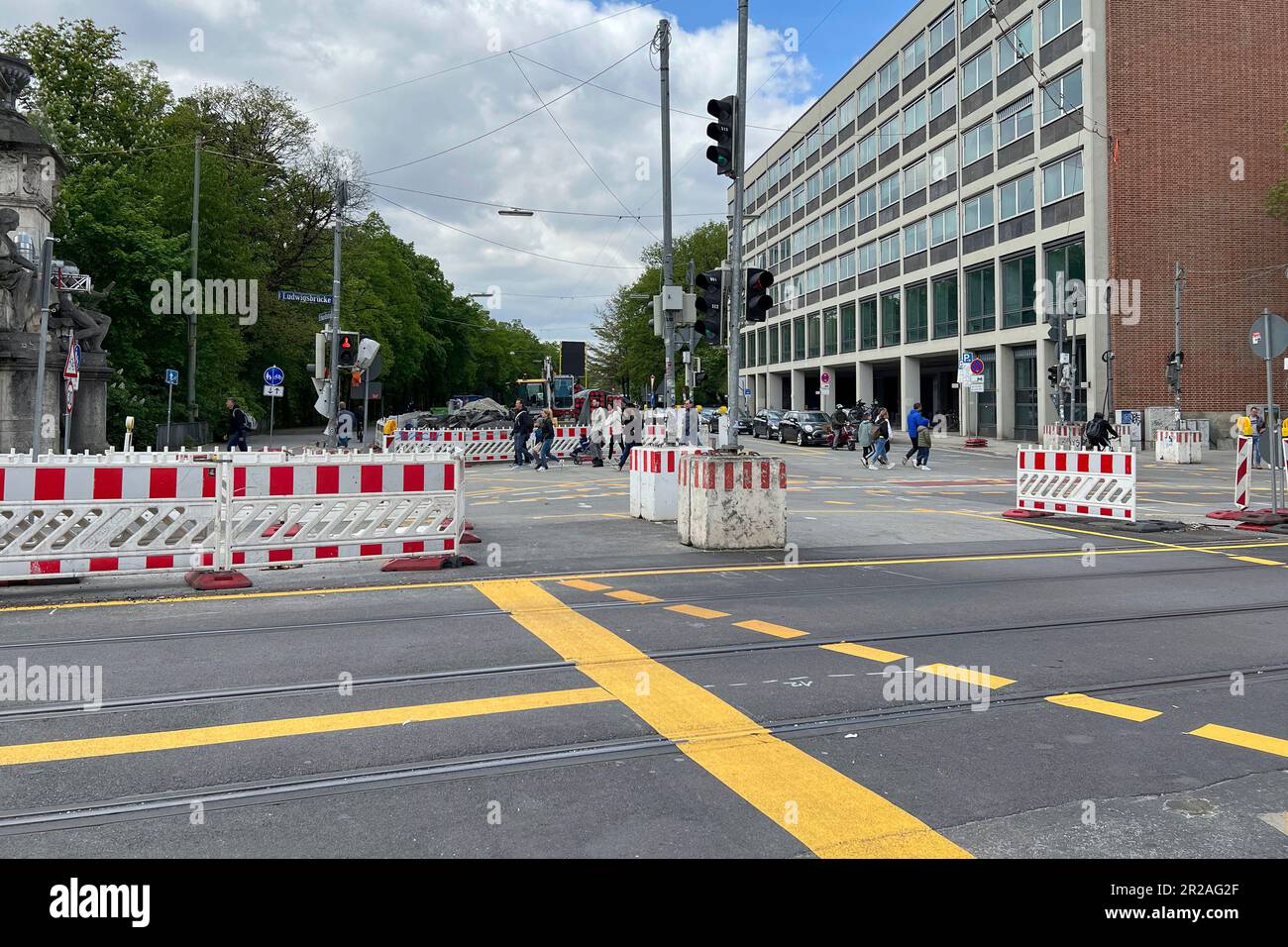 Munich, Deutschland. 18th May, 2023. Large construction site in Munich ...