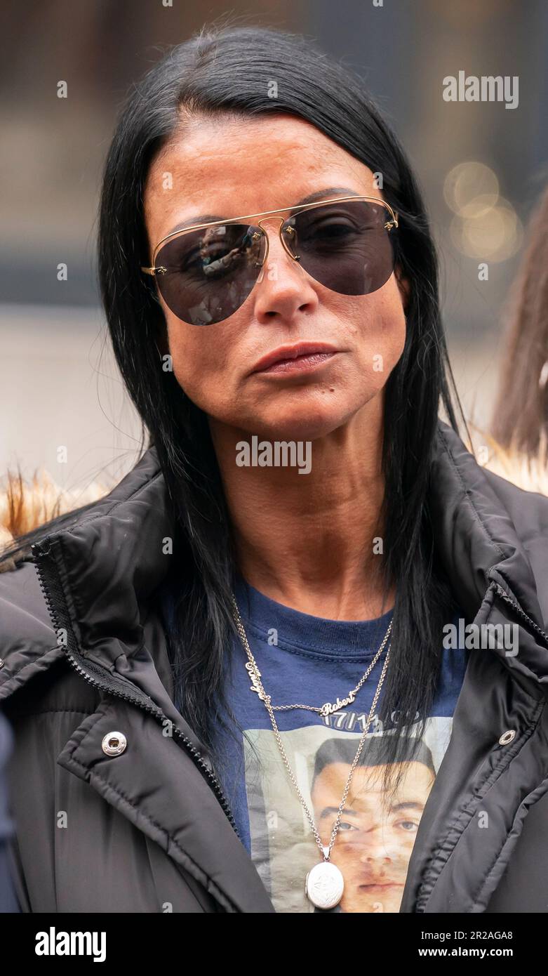 Charlie Mclean, the mother of Khayri Mclean outside Leeds Crown Court ...