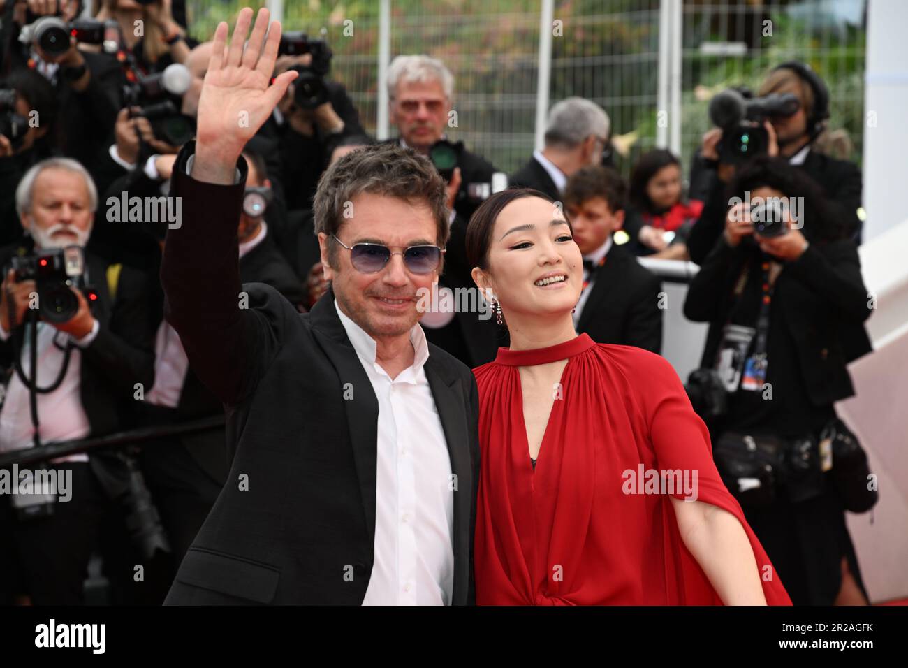 Jean-Michel Jarre and Gong Li attending the Indiana Jones and the Dial ...
