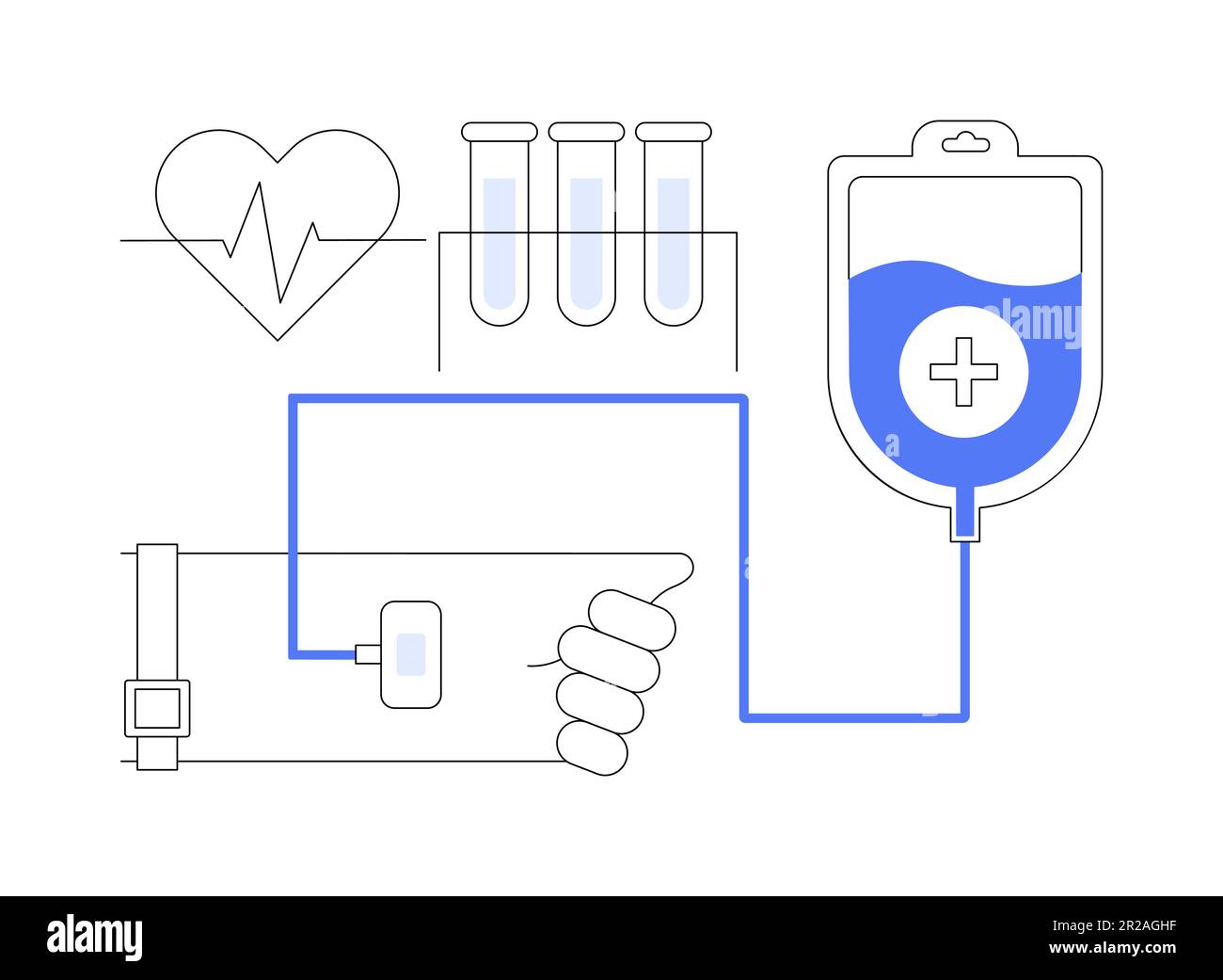 Blood donation abstract concept vector illustration Stock Vector Image ...