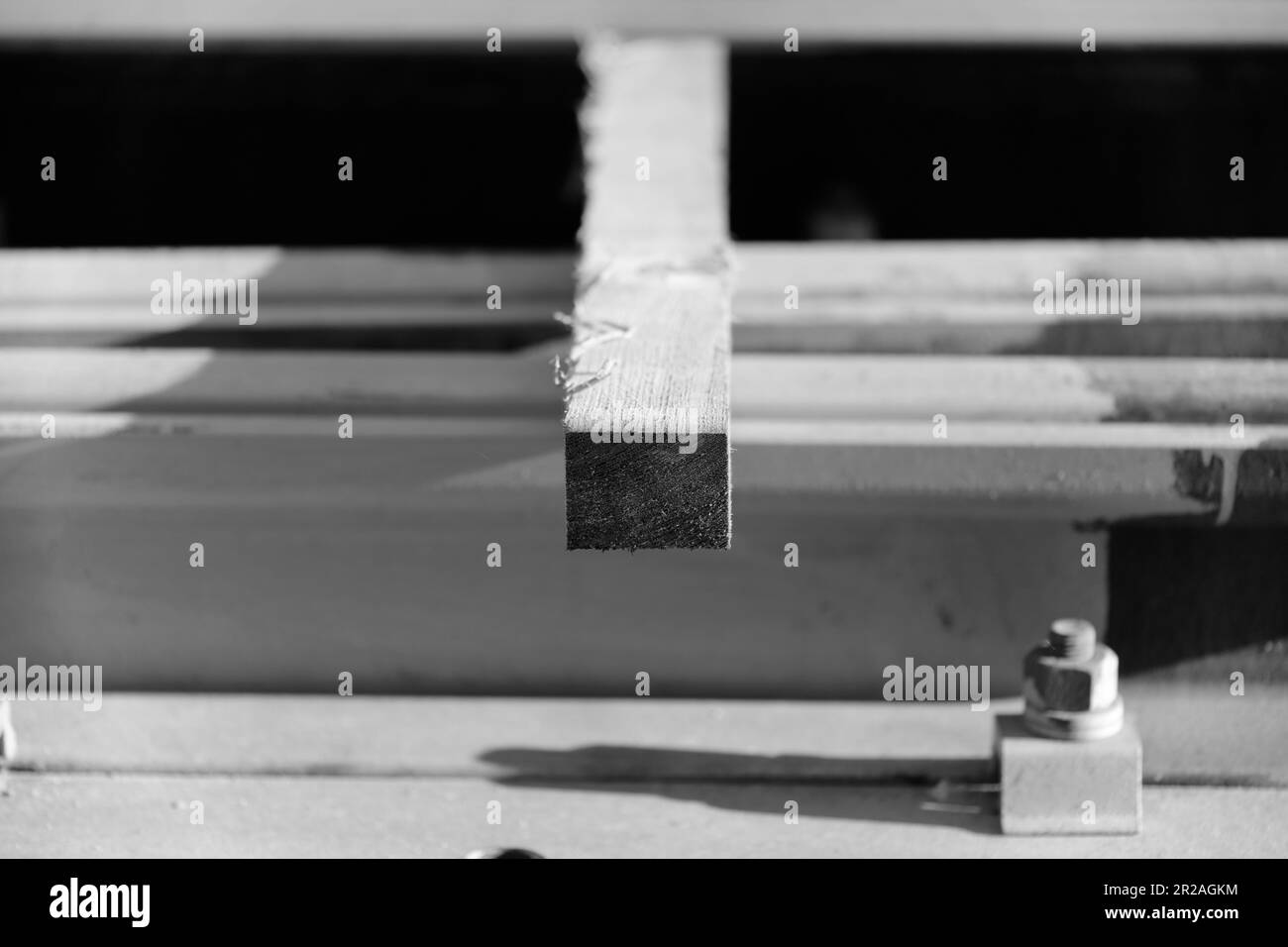 Wooden plank with splinters at construction site Stock Photo - Alamy